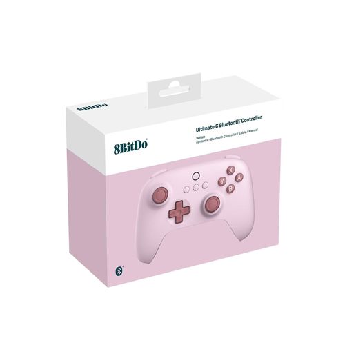 Controle Bluetooth para Nintendo Switch 8BitDo - Ultimate C (Rosa ...