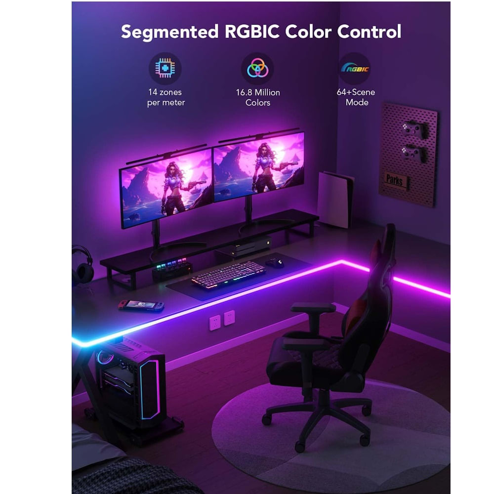 Fita de LED Govee RGBIC LED Neon Rope Lights 2m - H61C2 - waz